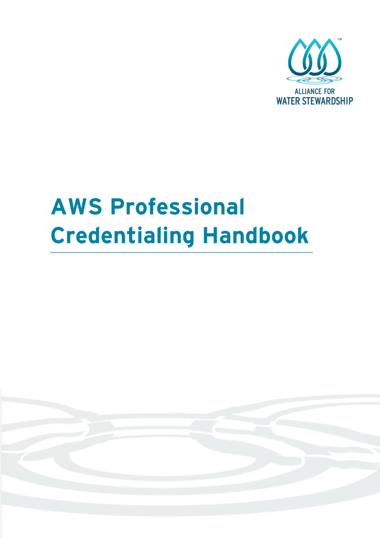 AWS Professional Credentialing Handbook | Resource | Alliance for Water ...