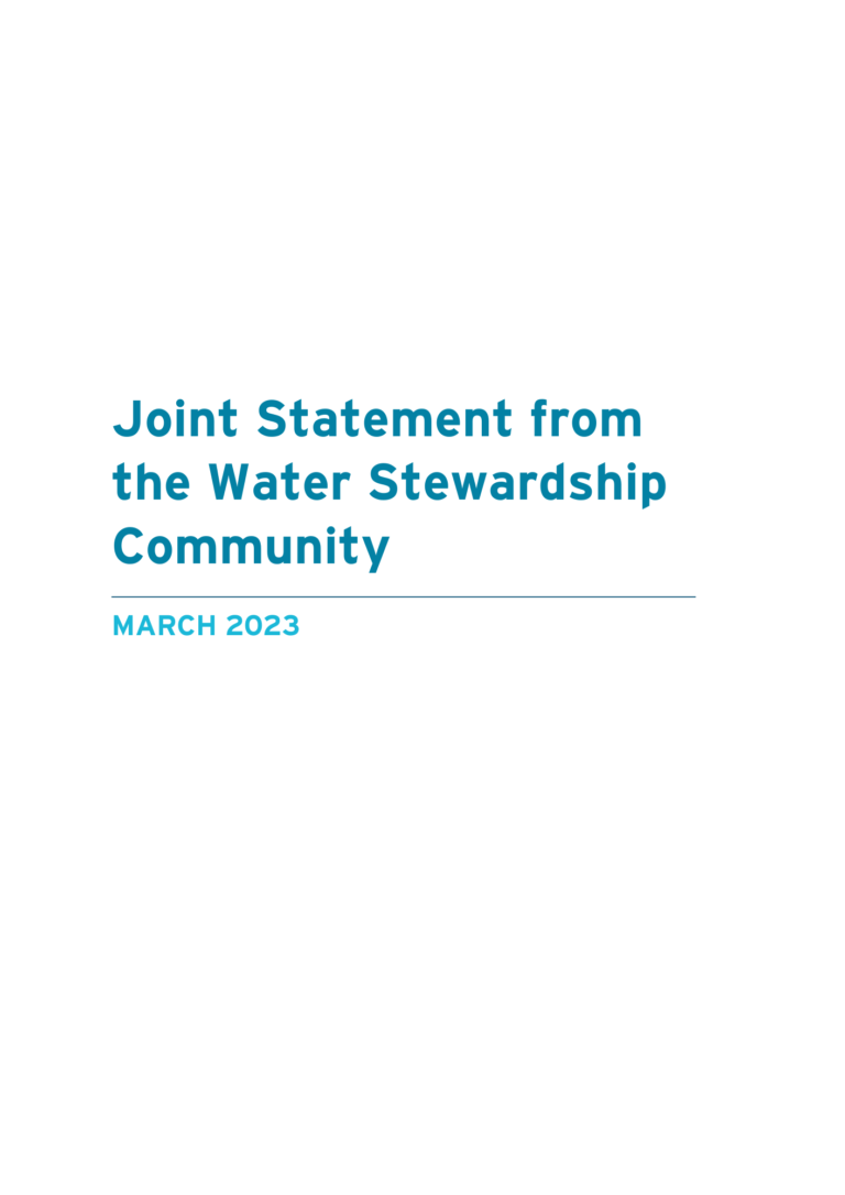 A Corporate Water Stewardship Journey | Resource | Alliance for Water ...