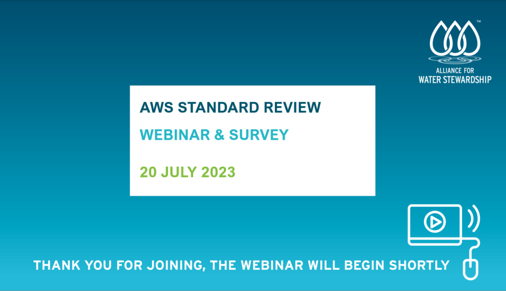 AWS Standard Review & Revision Webinar Session 2 | Alliance for Water ...