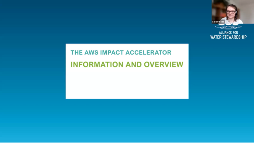AWS Impact Accelerator informational webinar | Alliance for Water ...