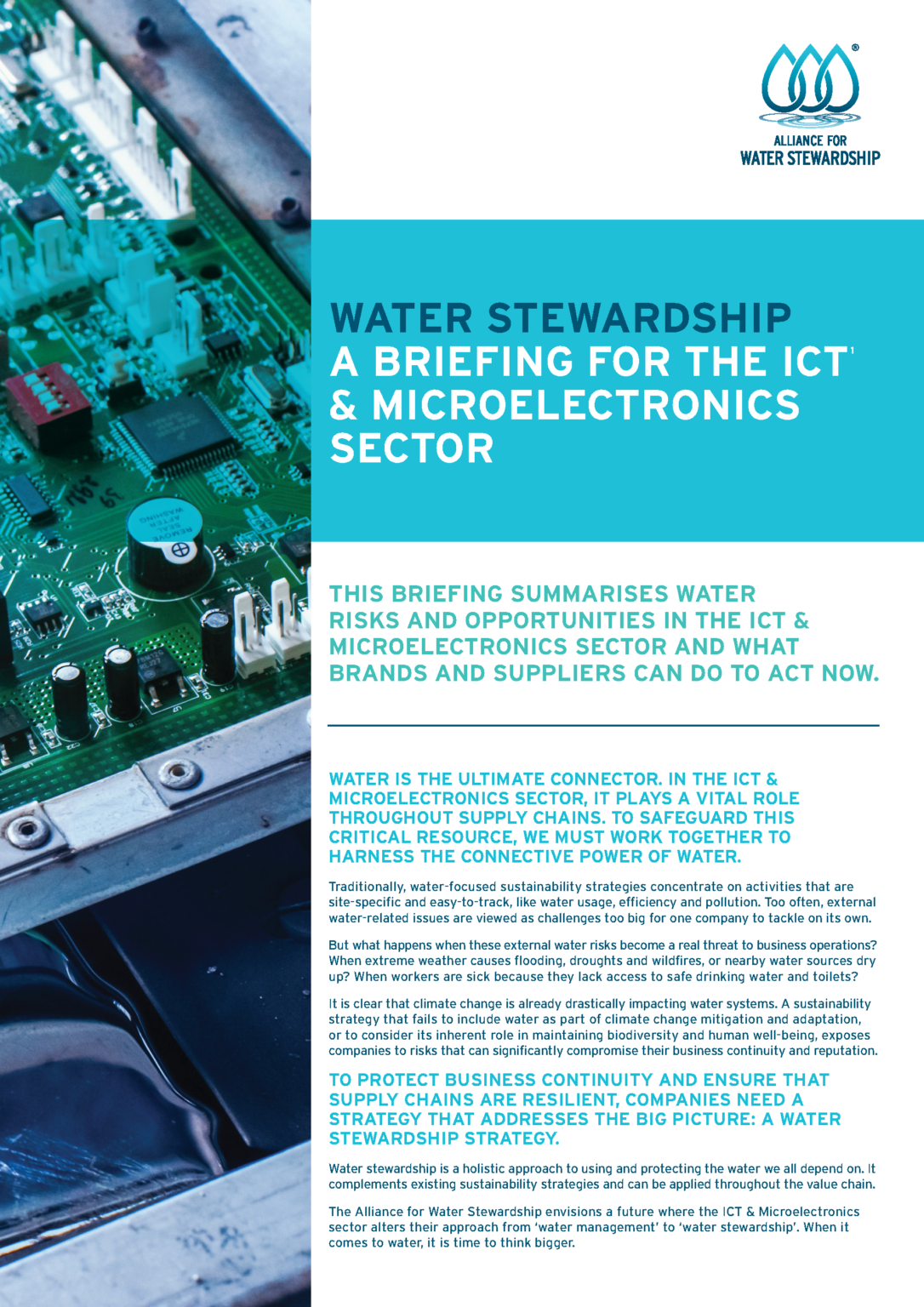 Water Stewardship: A Briefing for the ICT & Microelectronics Sector ...