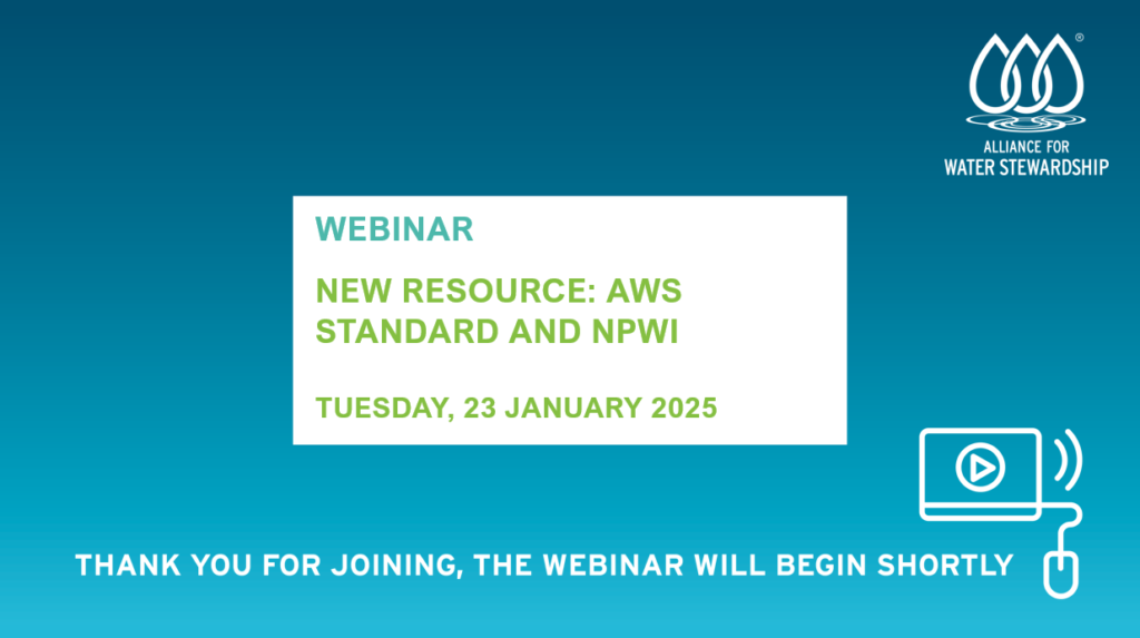 New Resource: AWS Standard and NPWI Ambition | Alliance for Water ...